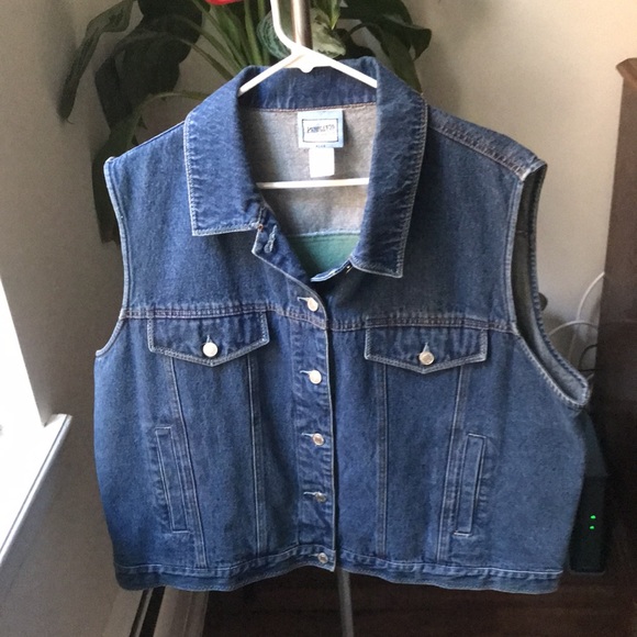 Pendleton | Jackets & Coats | Vintage Pendleton Wool Panel Denim Vest ...